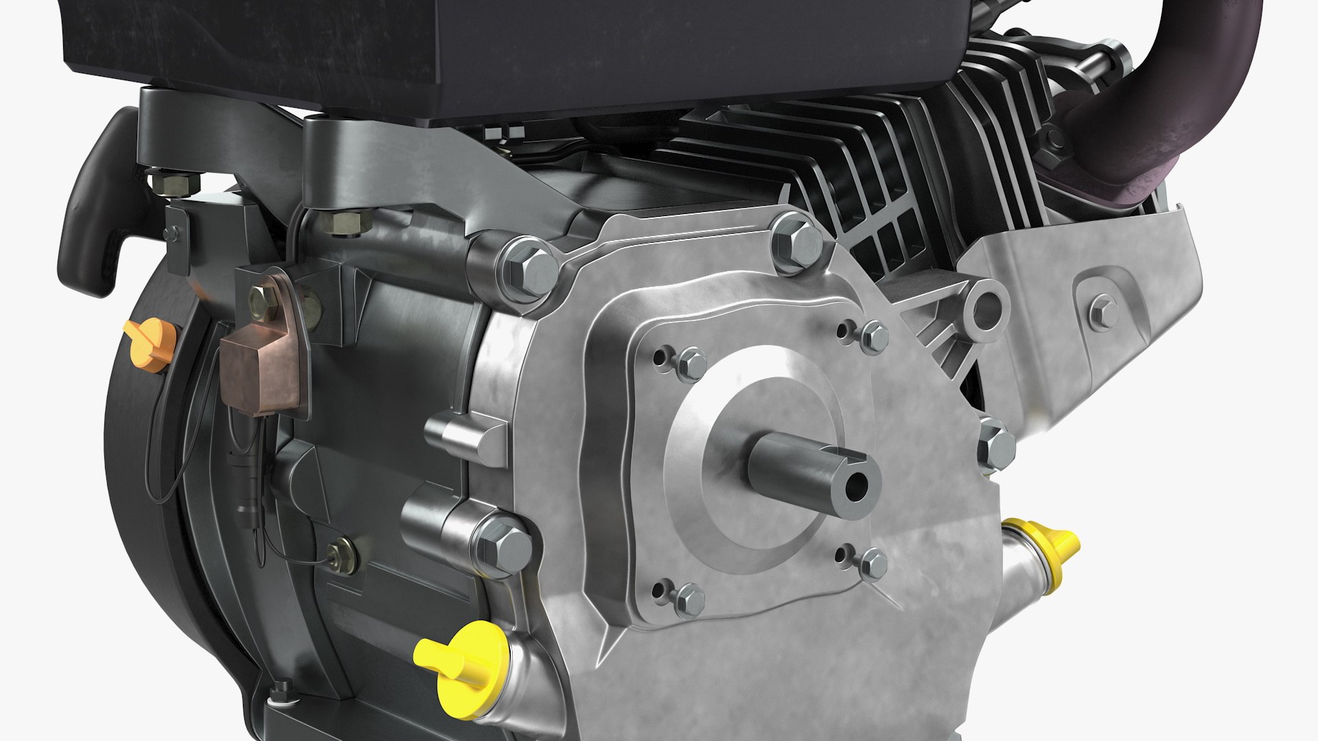 3D horizontal shaft gas engine model - TurboSquid 1651263