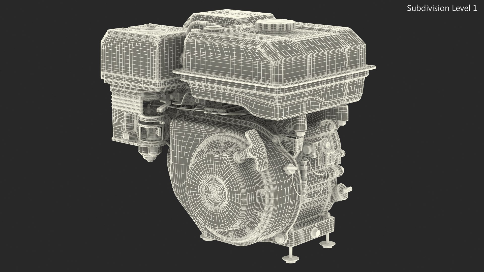 3D horizontal shaft gas engine model - TurboSquid 1651263