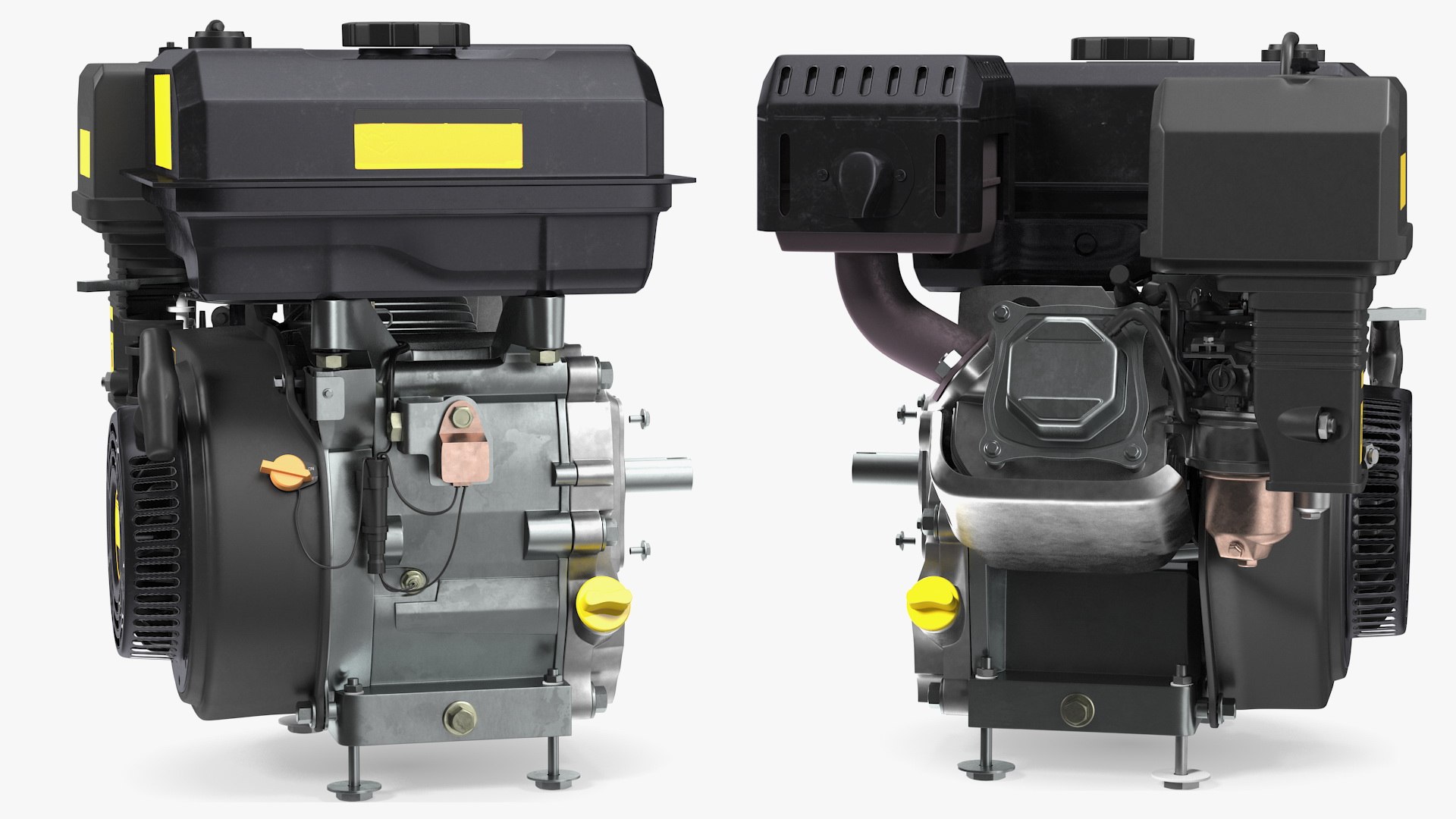 3D horizontal shaft gas engine model - TurboSquid 1651263