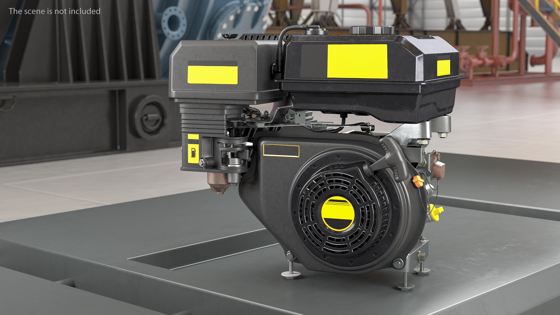 3D horizontal shaft gas engine model - TurboSquid 1651263