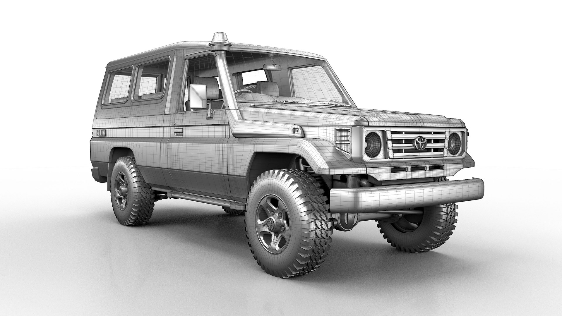 3D 2006 Toyota Land Cruiser J78 - TurboSquid 1944602