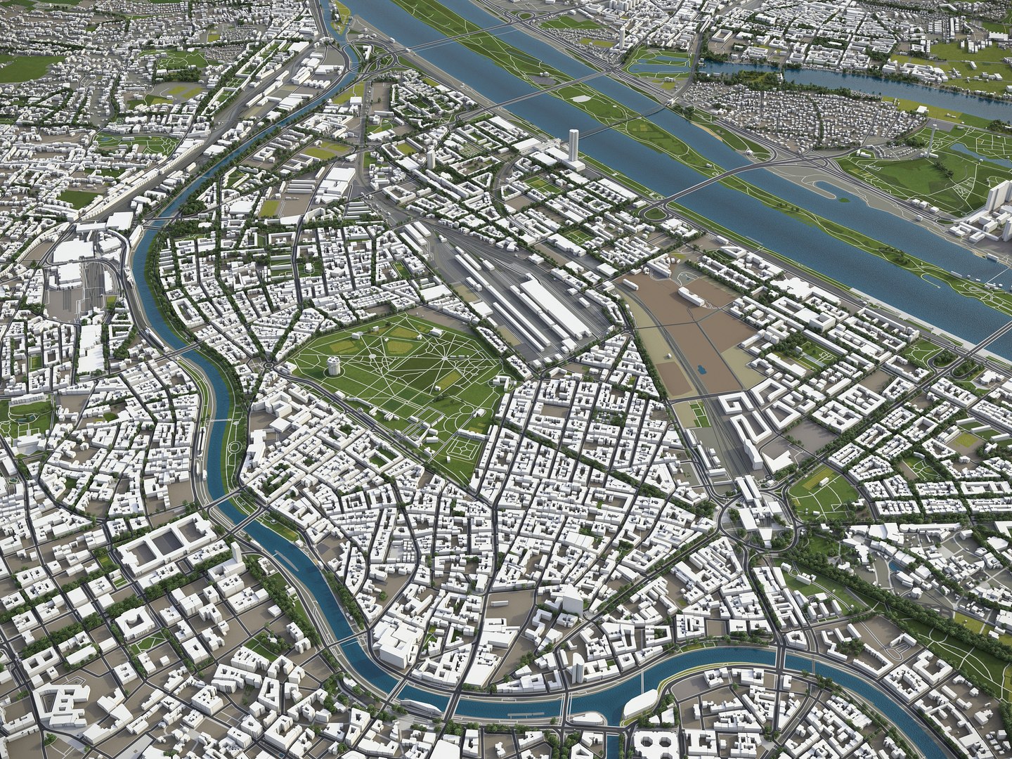 3D Vienna Area Urban - TurboSquid 1334764