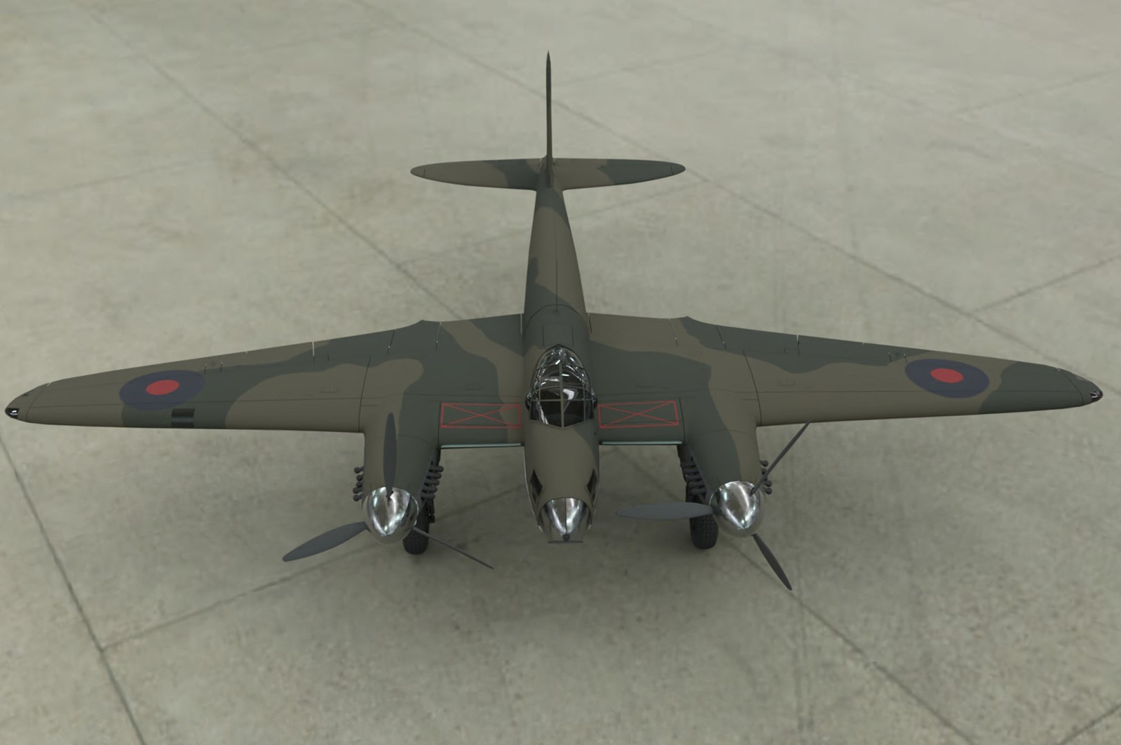 3D VINTAGE AIRPLANE - The De Havilland DH98 Mosquito Model - TurboSquid ...