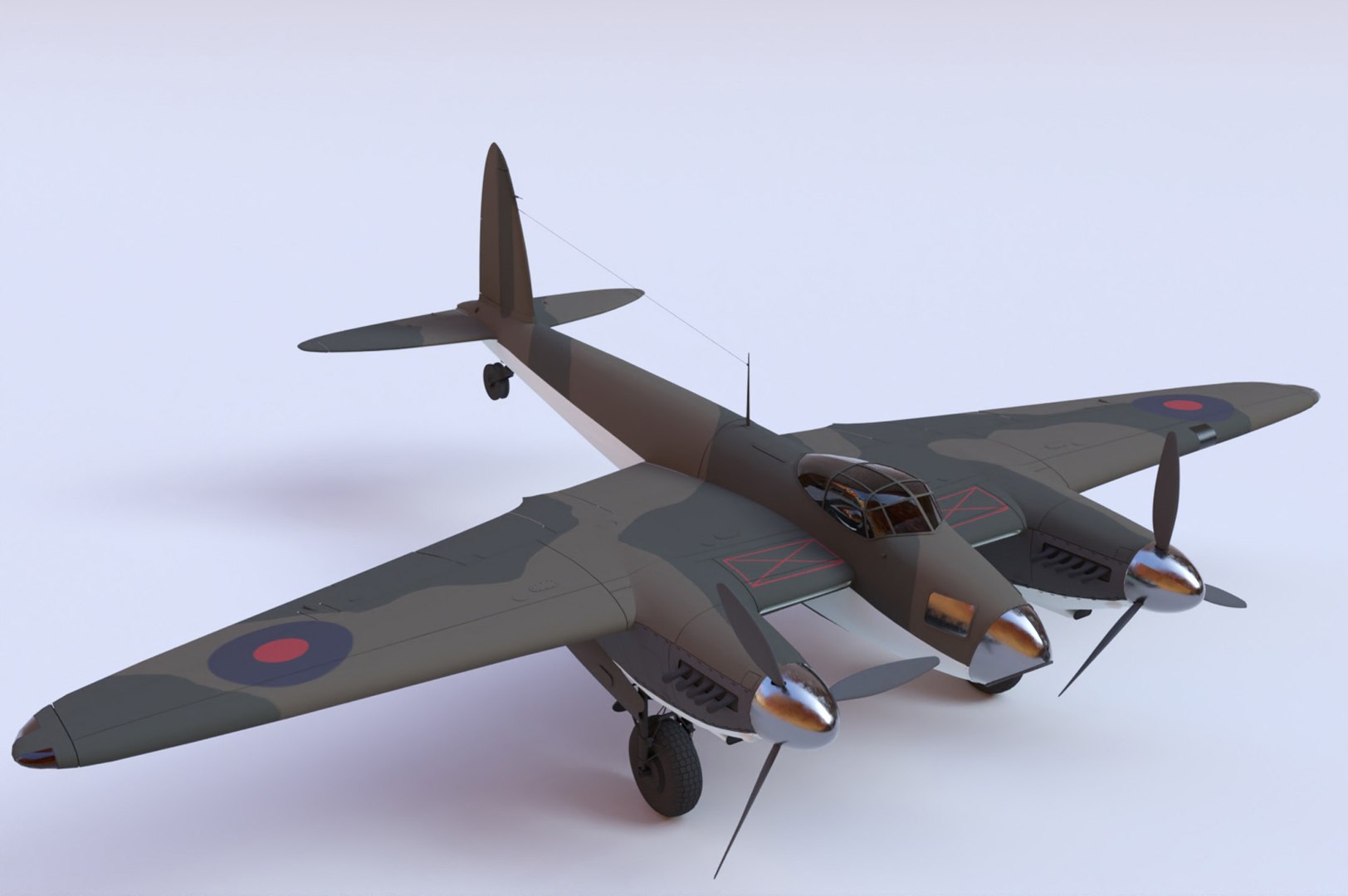 3D VINTAGE AIRPLANE - The De Havilland DH98 Mosquito Model - TurboSquid ...