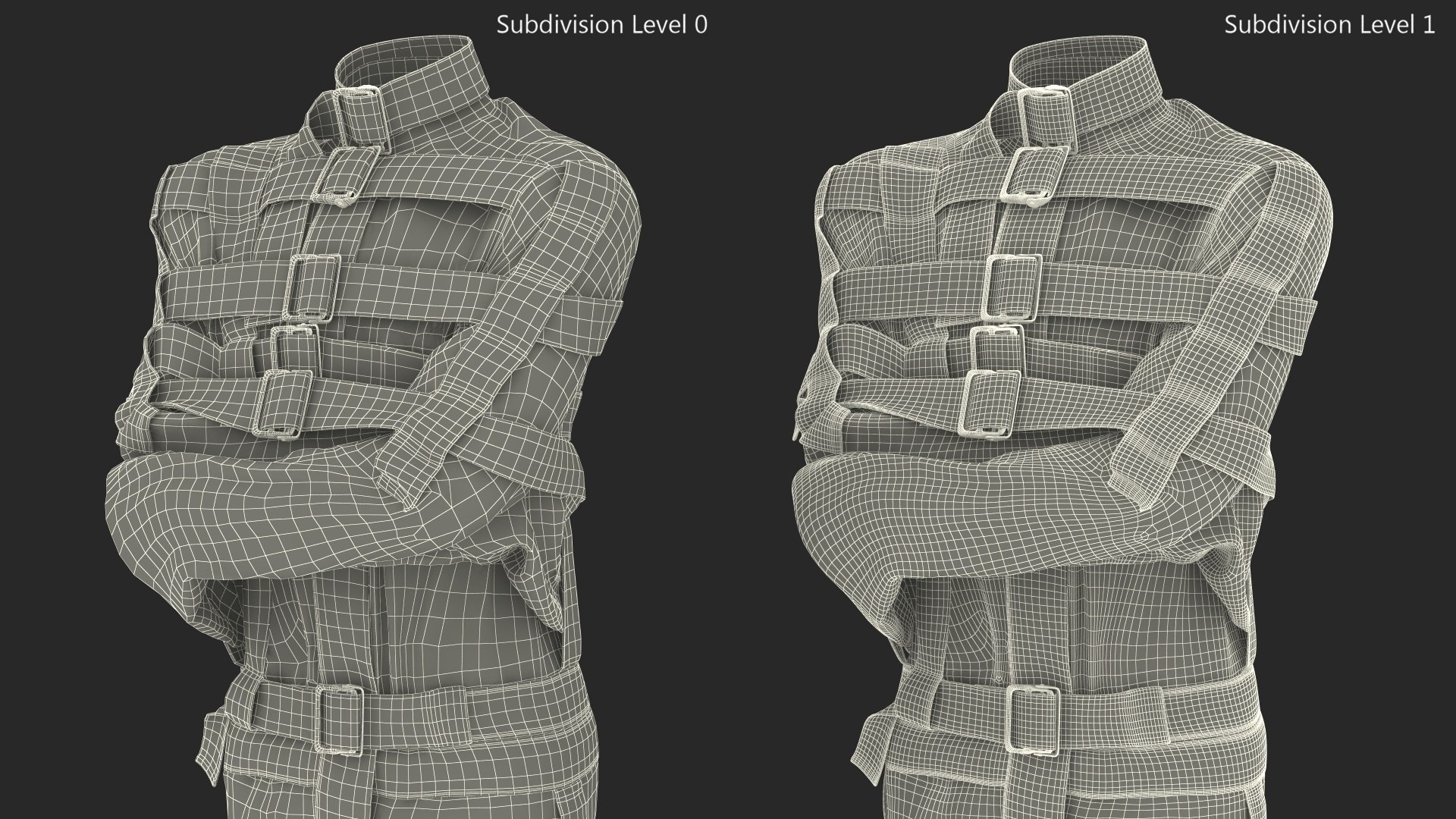 3D Model Straitjacket Restraint Apparel Orange - TurboSquid 2291275