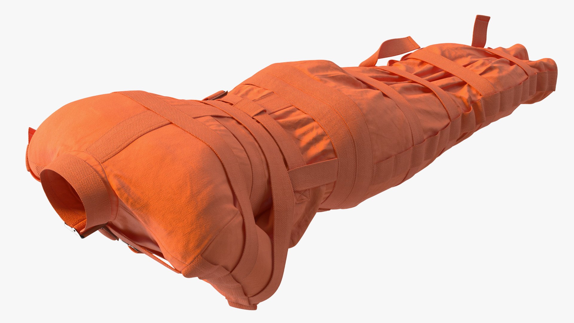 3D Model Straitjacket Restraint Apparel Orange - TurboSquid 2291275