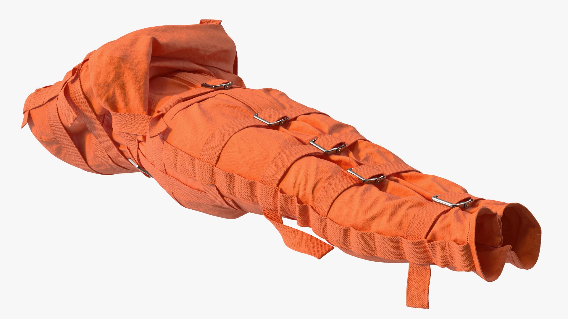 3D Model Straitjacket Restraint Apparel Orange - TurboSquid 2291275