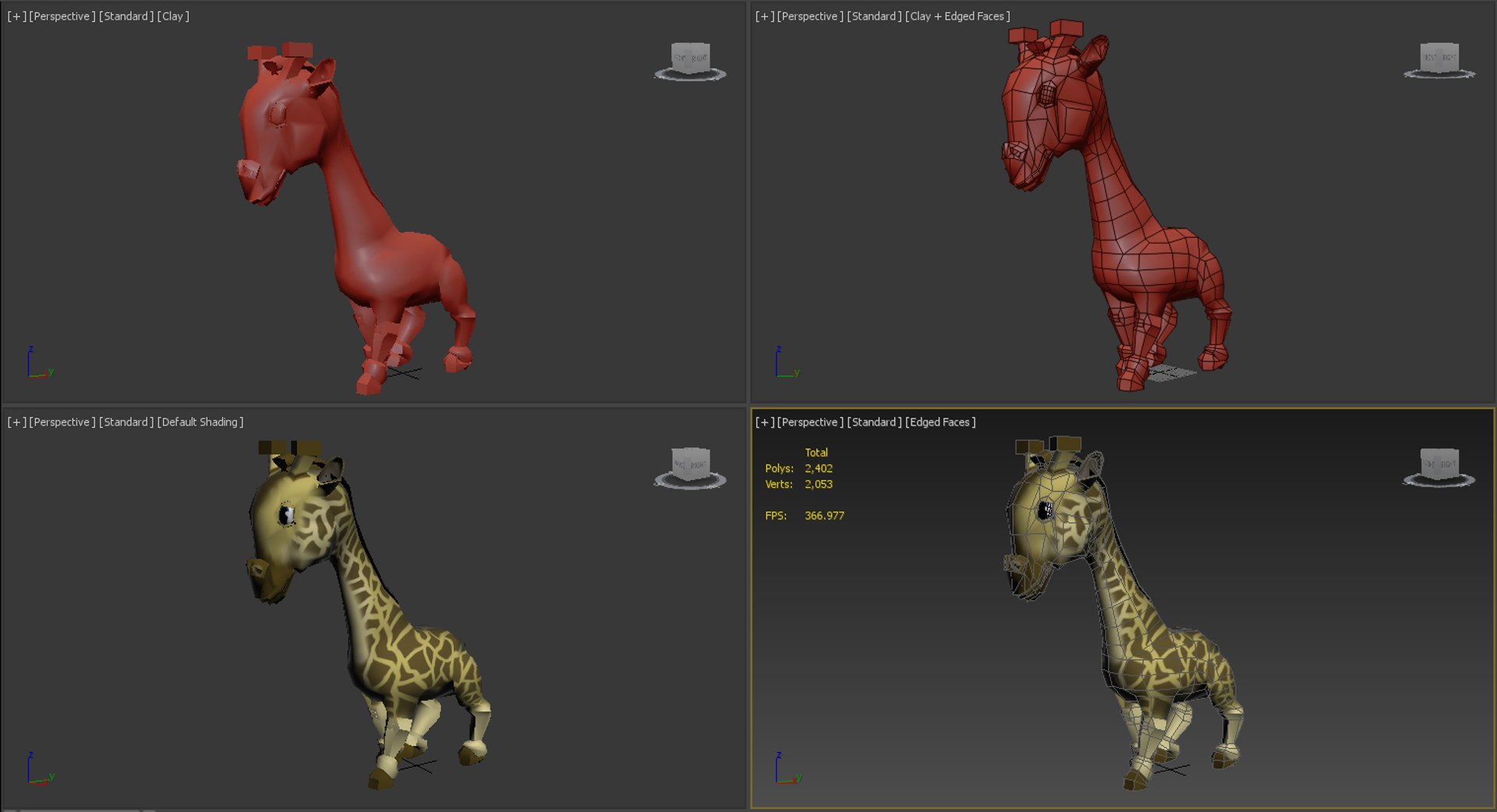 Rigged Cartoon Giraffe Model - TurboSquid 1241626