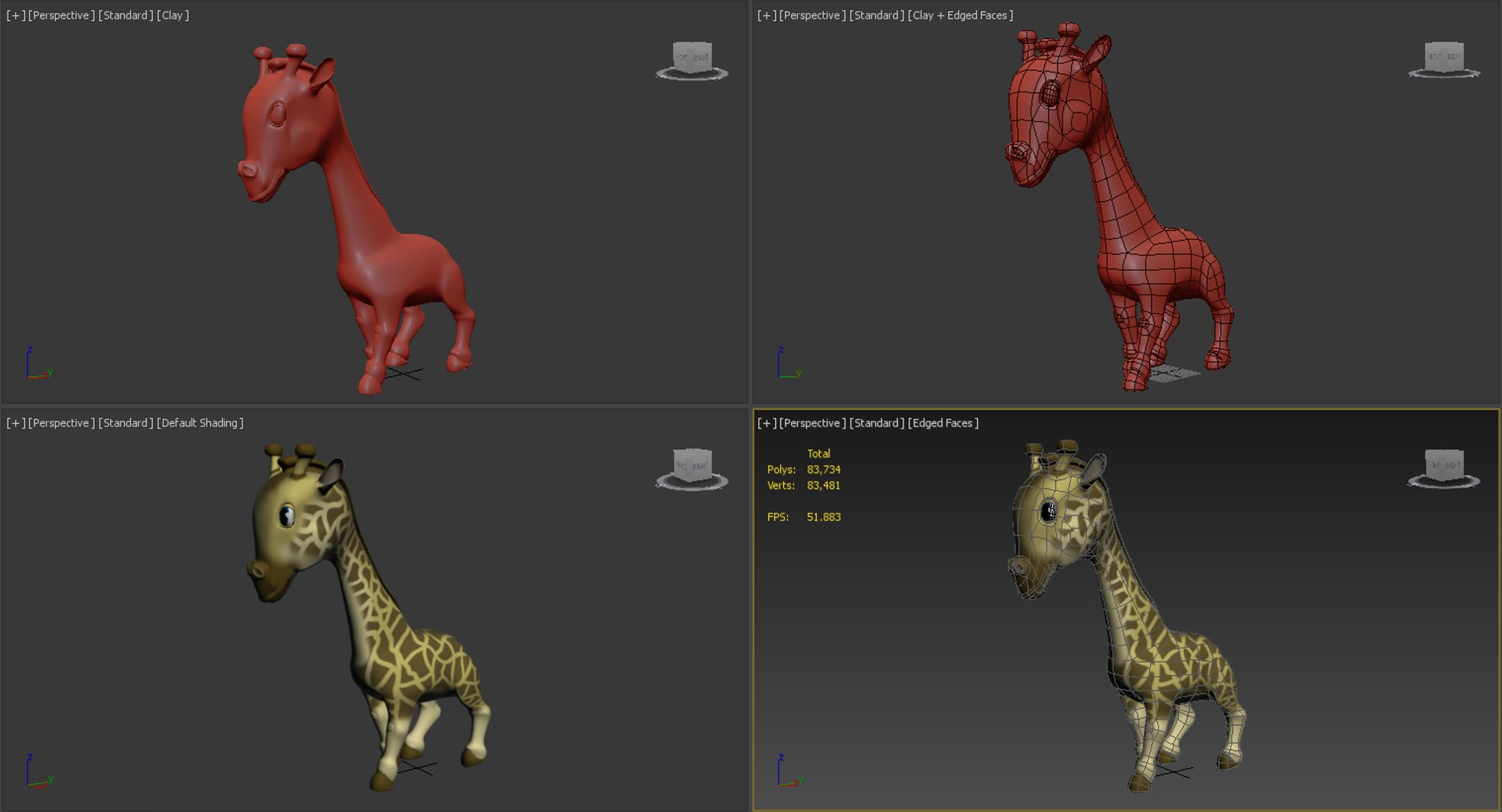 Rigged Cartoon Giraffe Model - TurboSquid 1241626