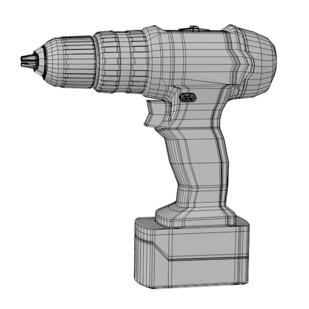 3d Model Drill Machine Screwdrivers