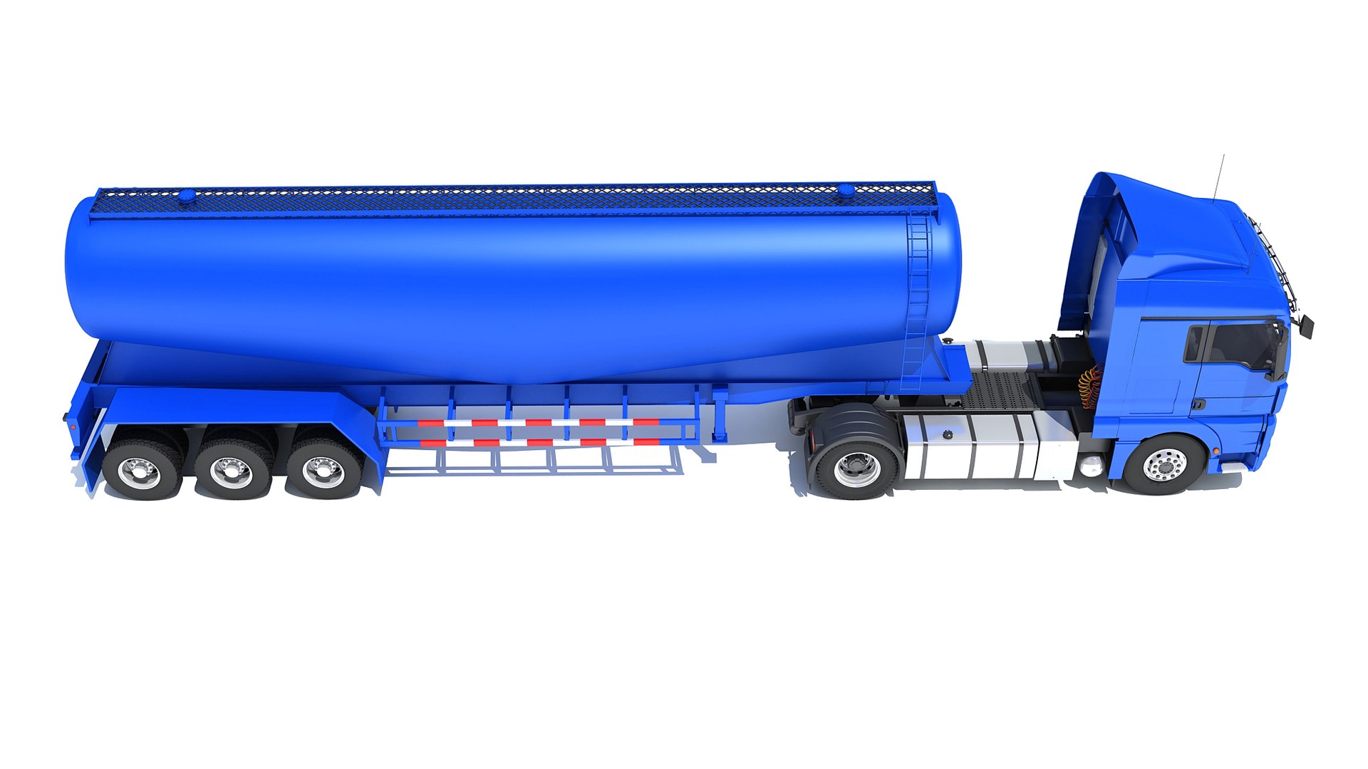 Truck With Tank Trailer 3D Model - TurboSquid 1822680
