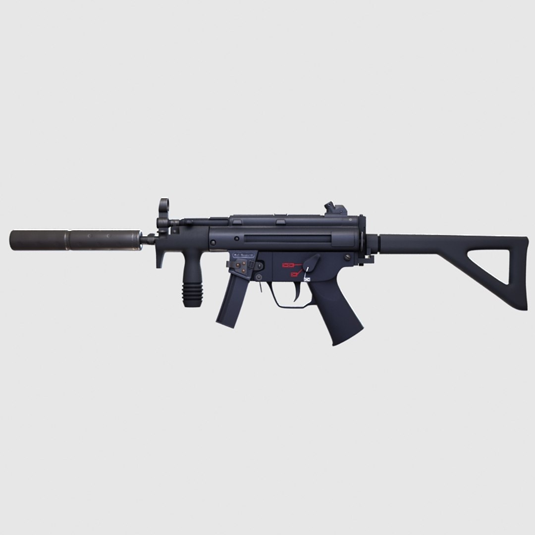 Realistic Submachine Gun Pdw C4d