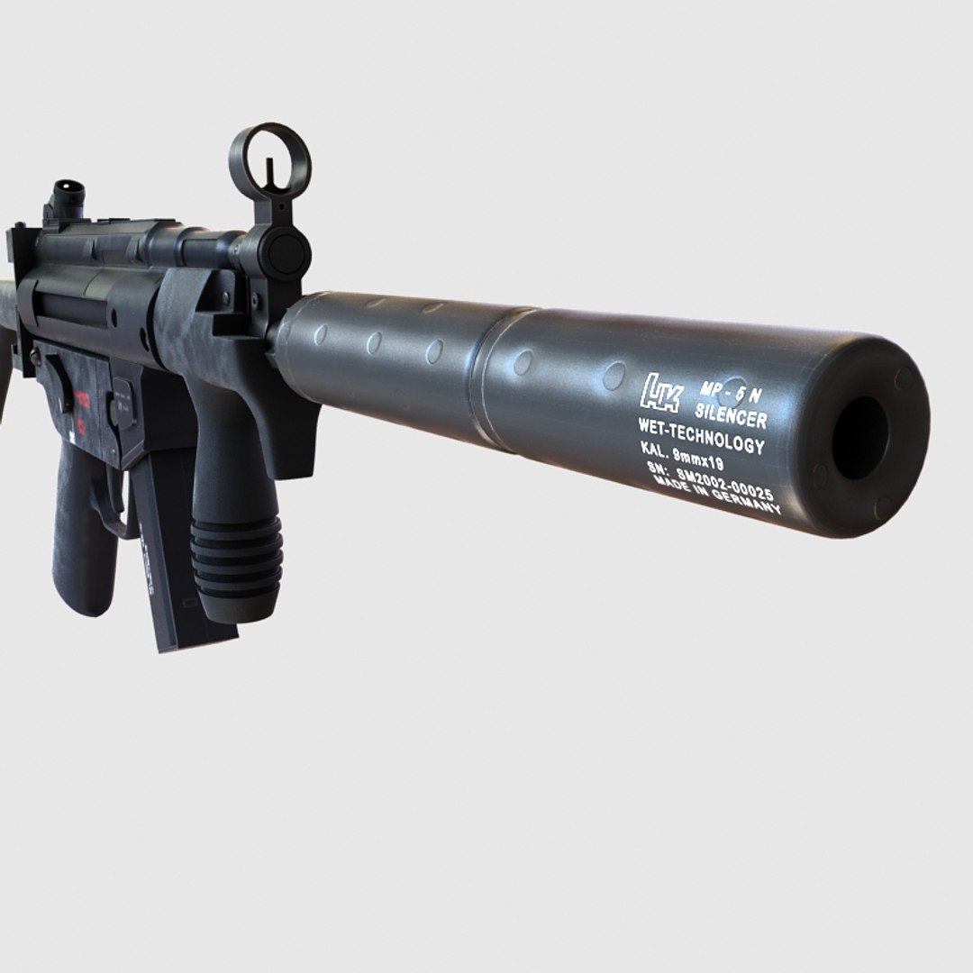 Realistic Submachine Gun Pdw C4d