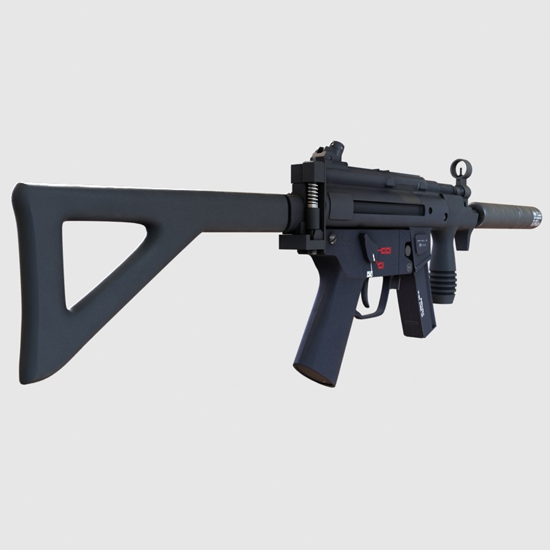 Realistic Submachine Gun Pdw C4d