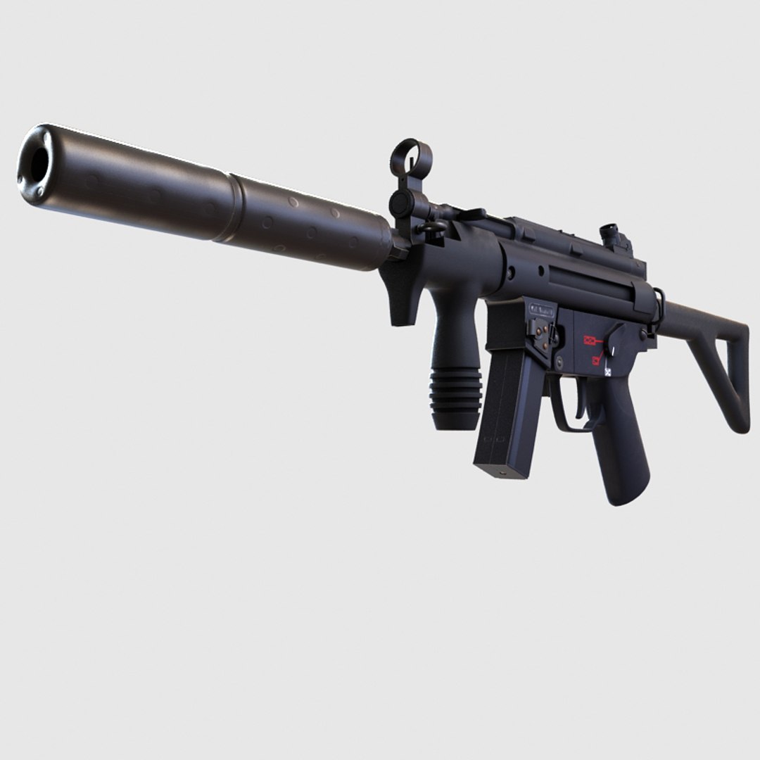 Realistic Submachine Gun Pdw C4d