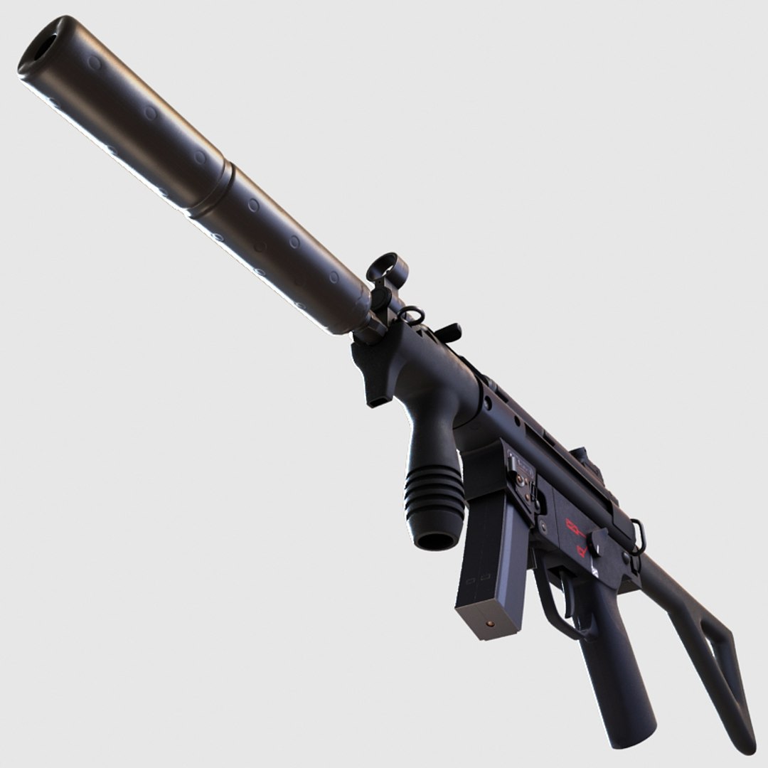 Realistic Submachine Gun Pdw C4d