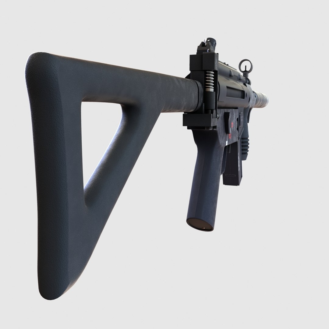Realistic Submachine Gun Pdw C4d
