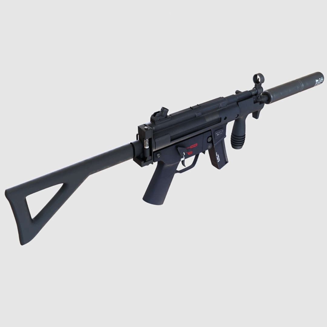 Realistic Submachine Gun Pdw C4d