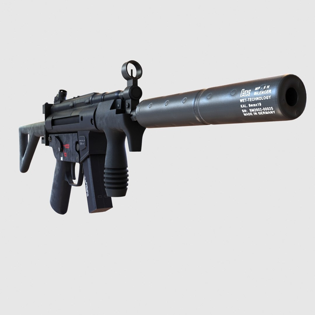 Realistic Submachine Gun Pdw C4d