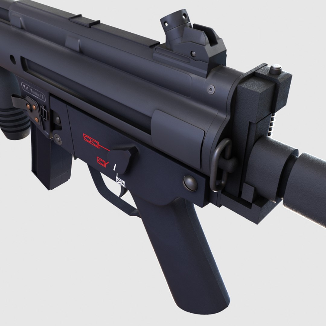 Realistic Submachine Gun Pdw C4d