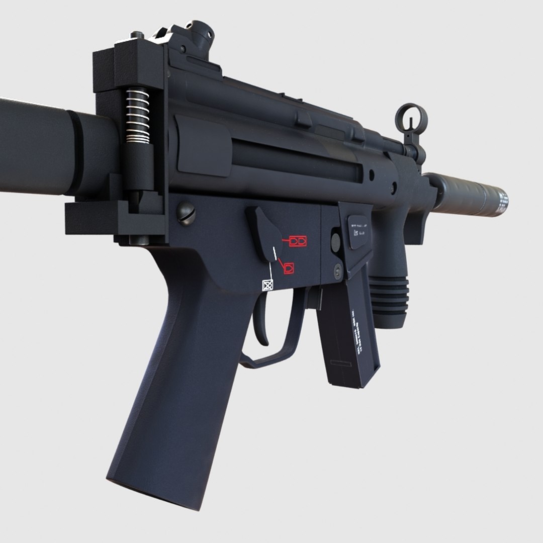 Realistic Submachine Gun Pdw C4d
