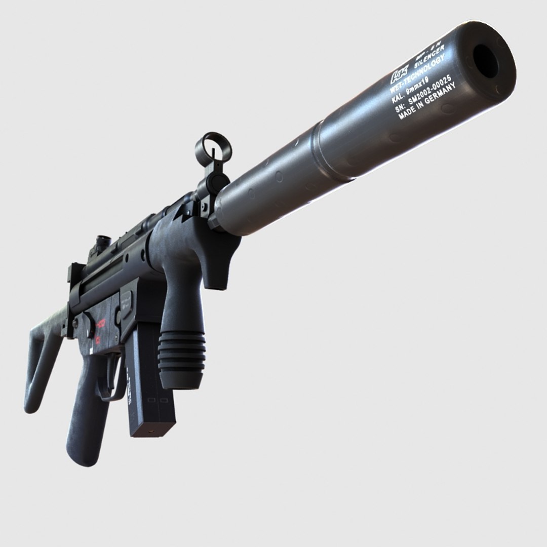 Realistic Submachine Gun Pdw C4d