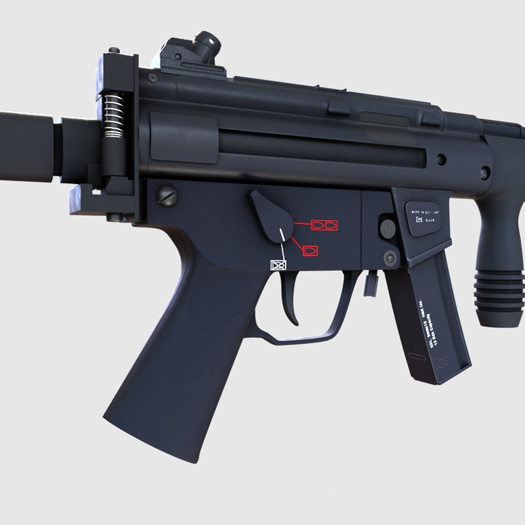 Realistic Submachine Gun Pdw C4d