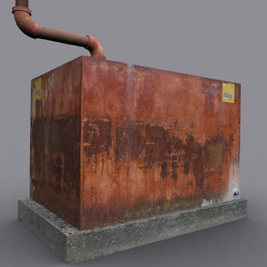 Storage Tank Corroded 3d Model