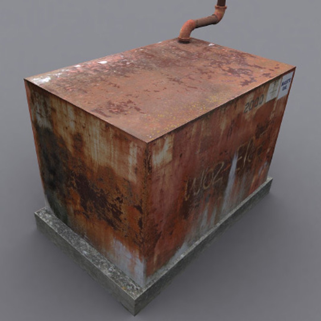 Storage Tank Corroded 3d Model