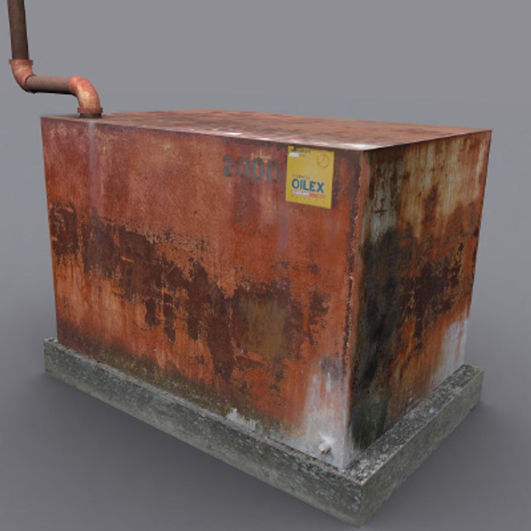 Storage Tank Corroded 3d Model