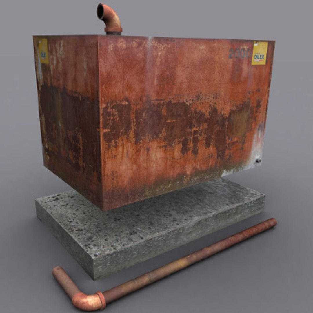 Storage Tank Corroded 3d Model