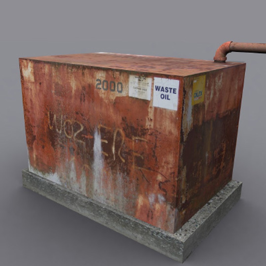 Storage Tank Corroded 3d Model