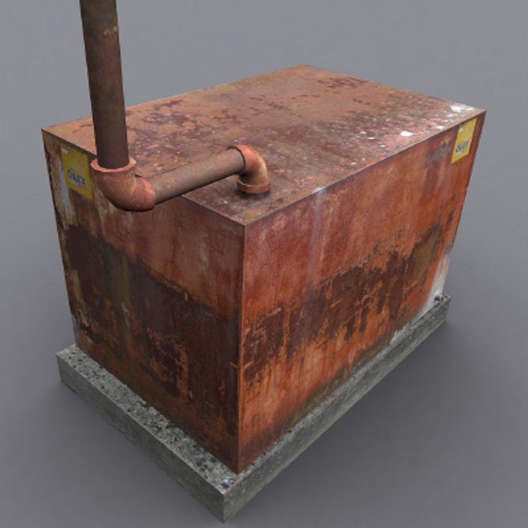 Storage Tank Corroded 3d Model