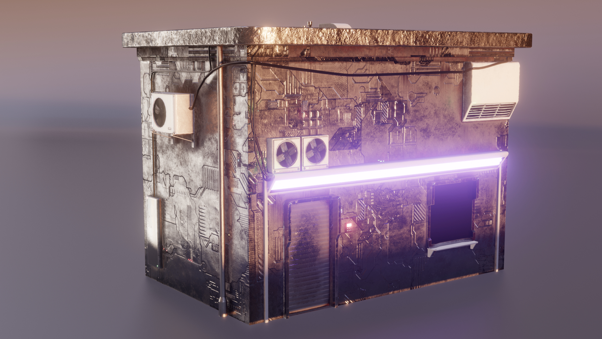 Cyberpunk house 3D - TurboSquid 1673033