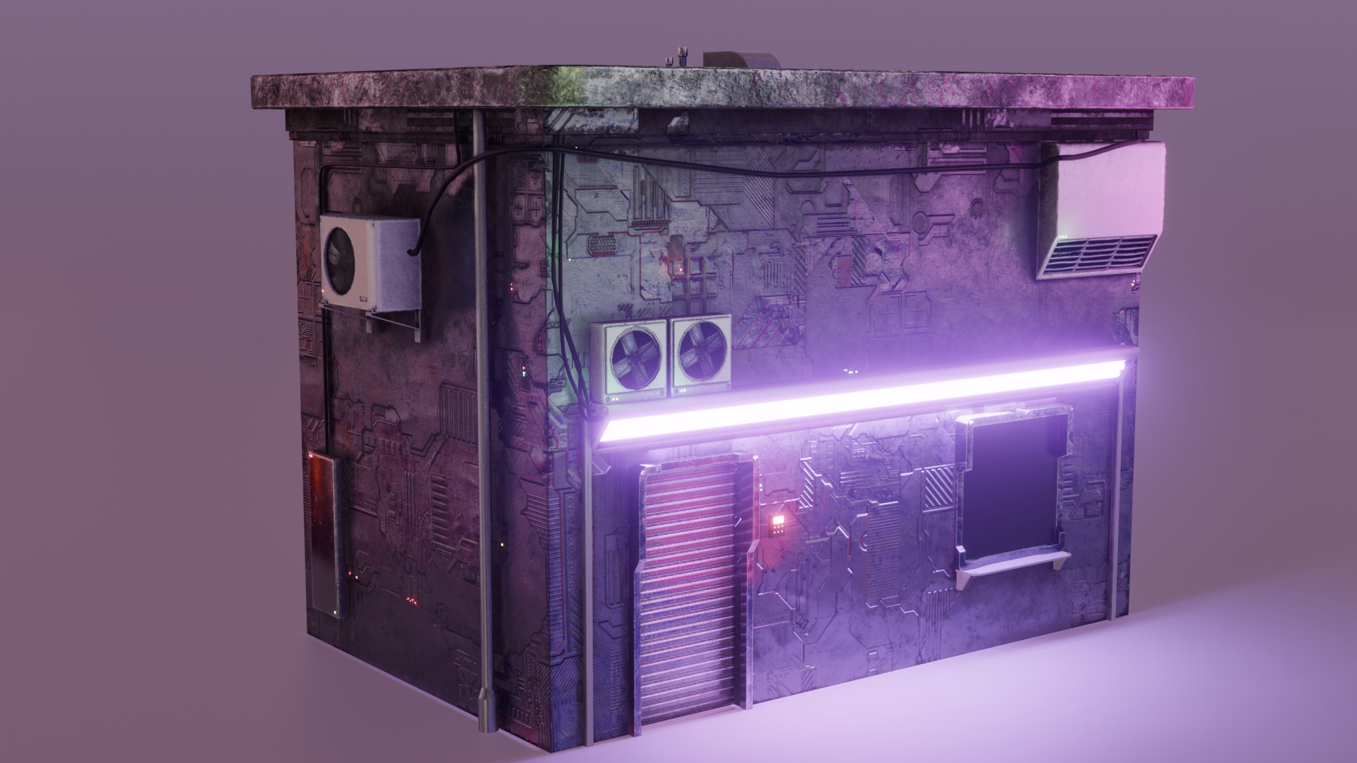 Cyberpunk House 3D - TurboSquid 1673033