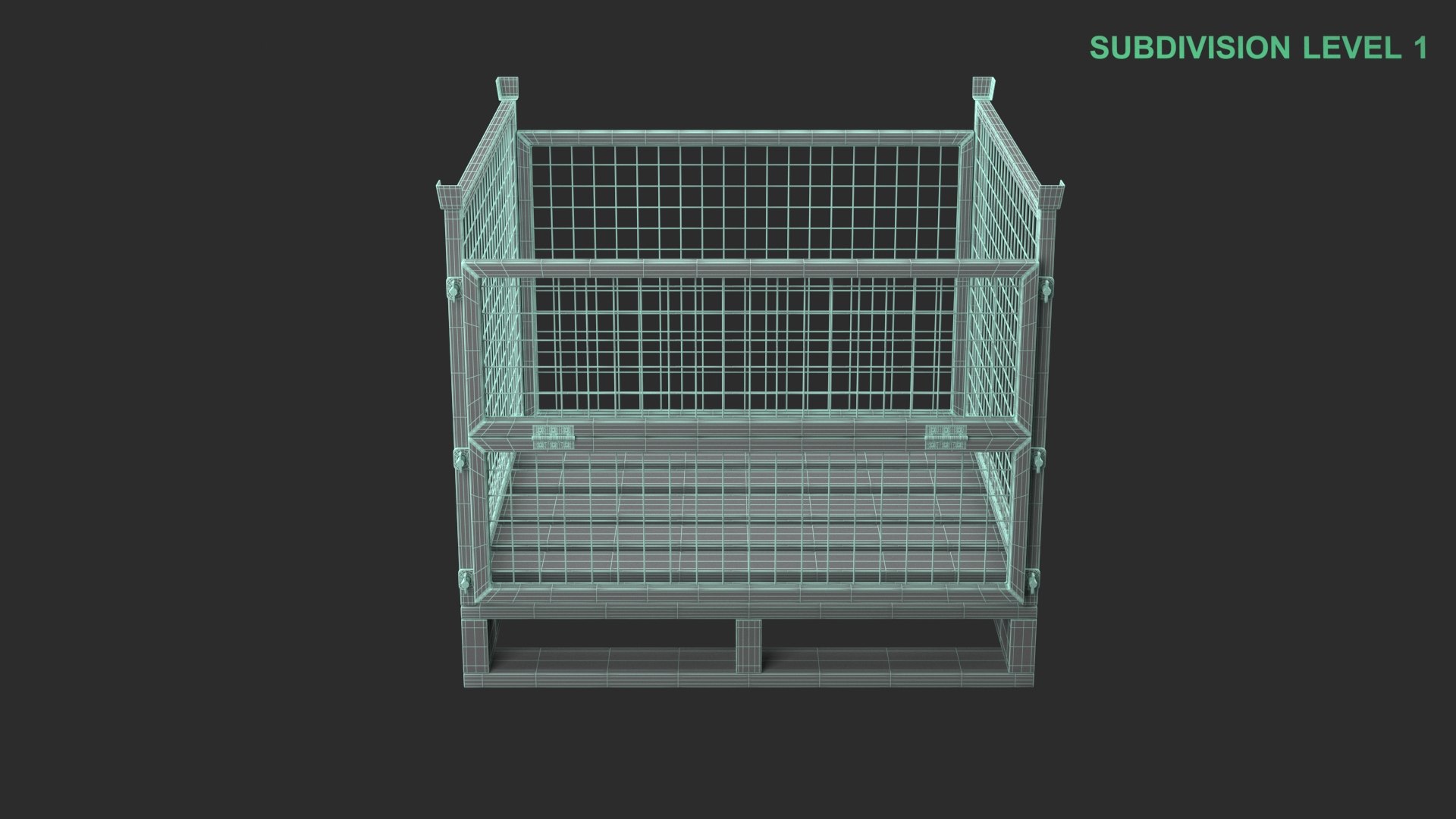 Collapsible Mesh Metal Pallet Cage 3D - TurboSquid 2384910