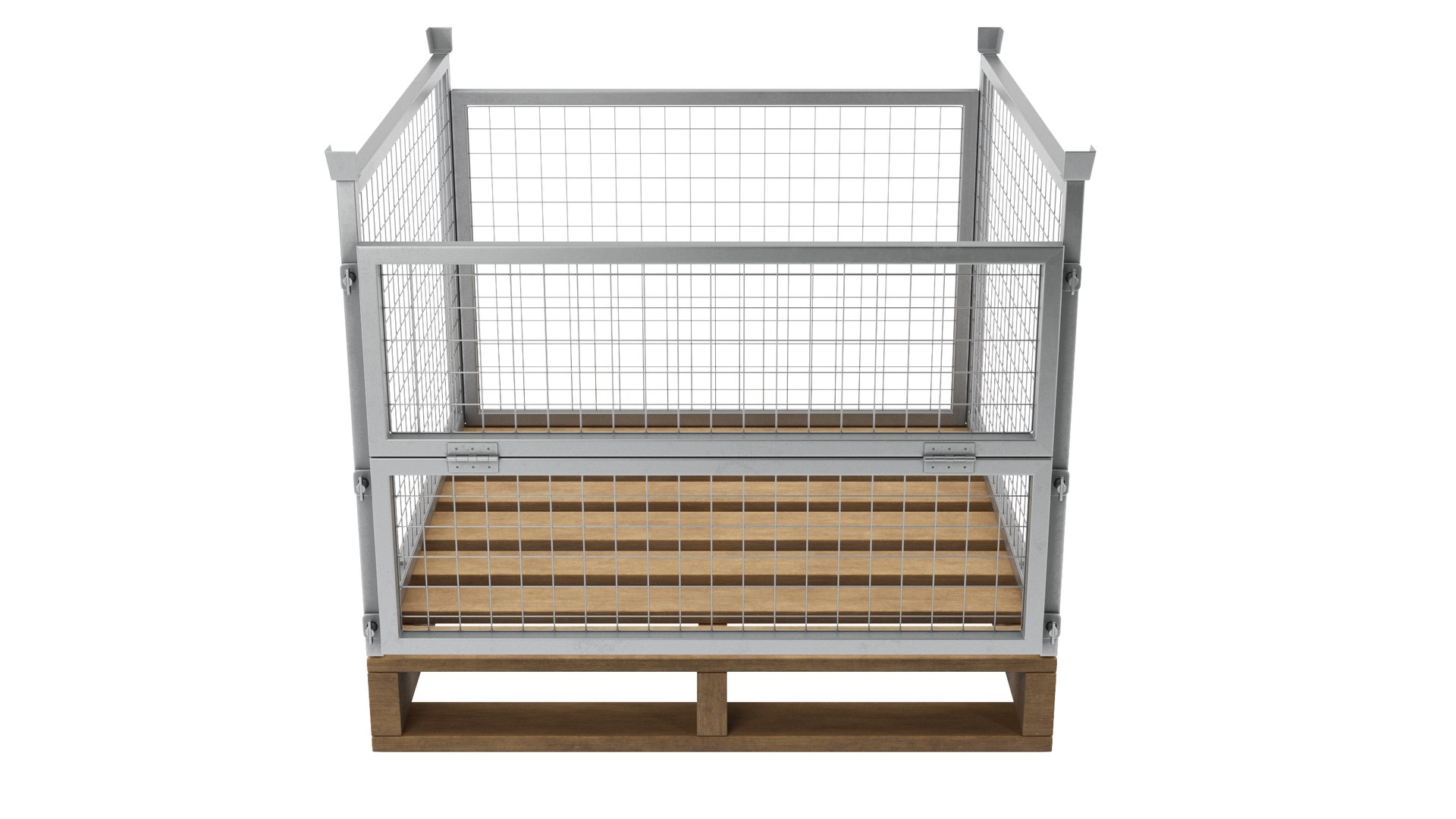 Collapsible Mesh Metal Pallet Cage 3D - TurboSquid 2384910