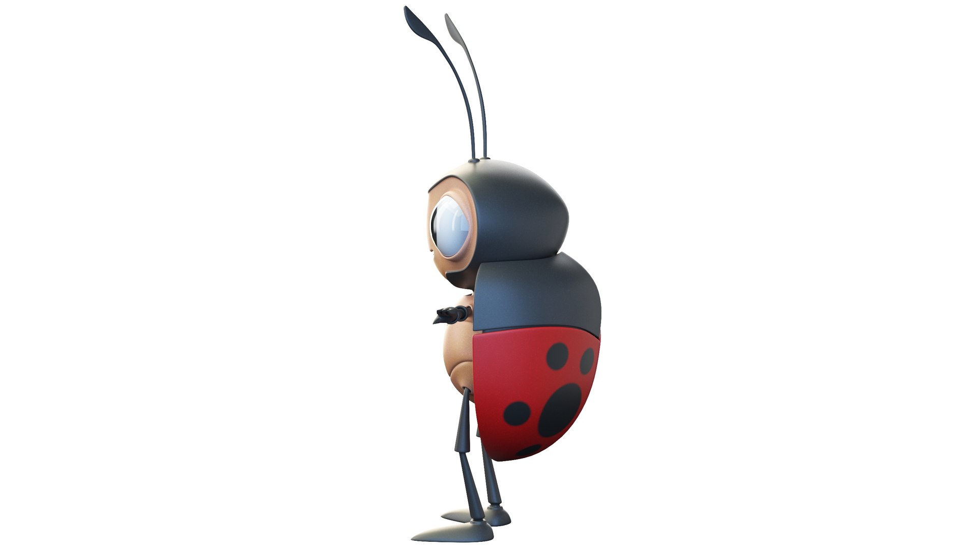 3D Cartoon Ladybug Character Model - TurboSquid 2070244