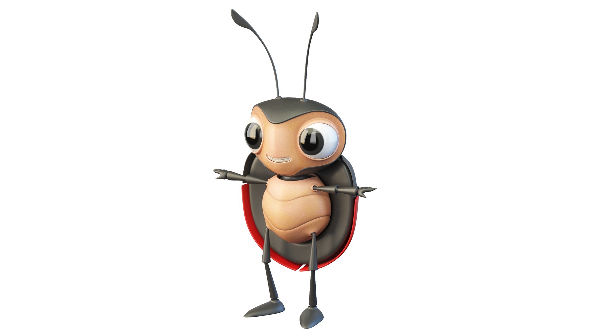 3D Cartoon Ladybug Character Model - TurboSquid 2070244