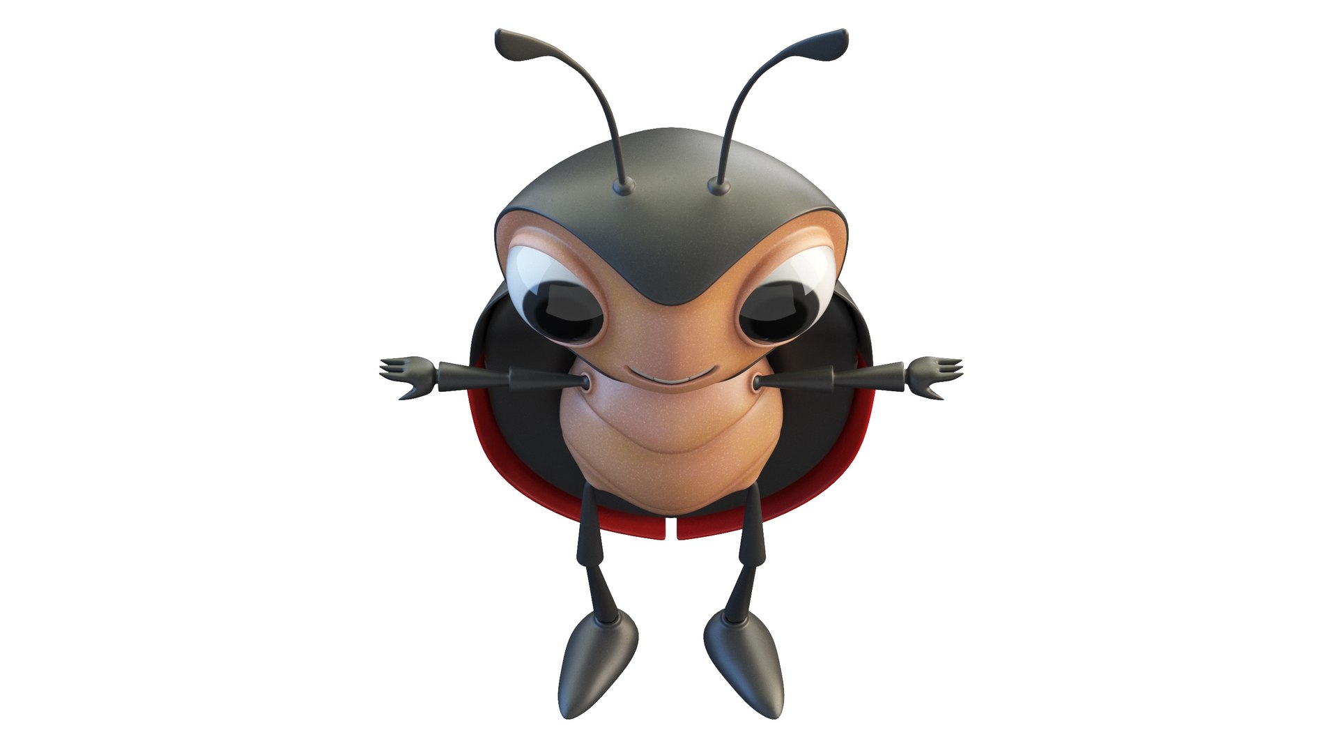 3D Cartoon Ladybug Character Model - TurboSquid 2070244