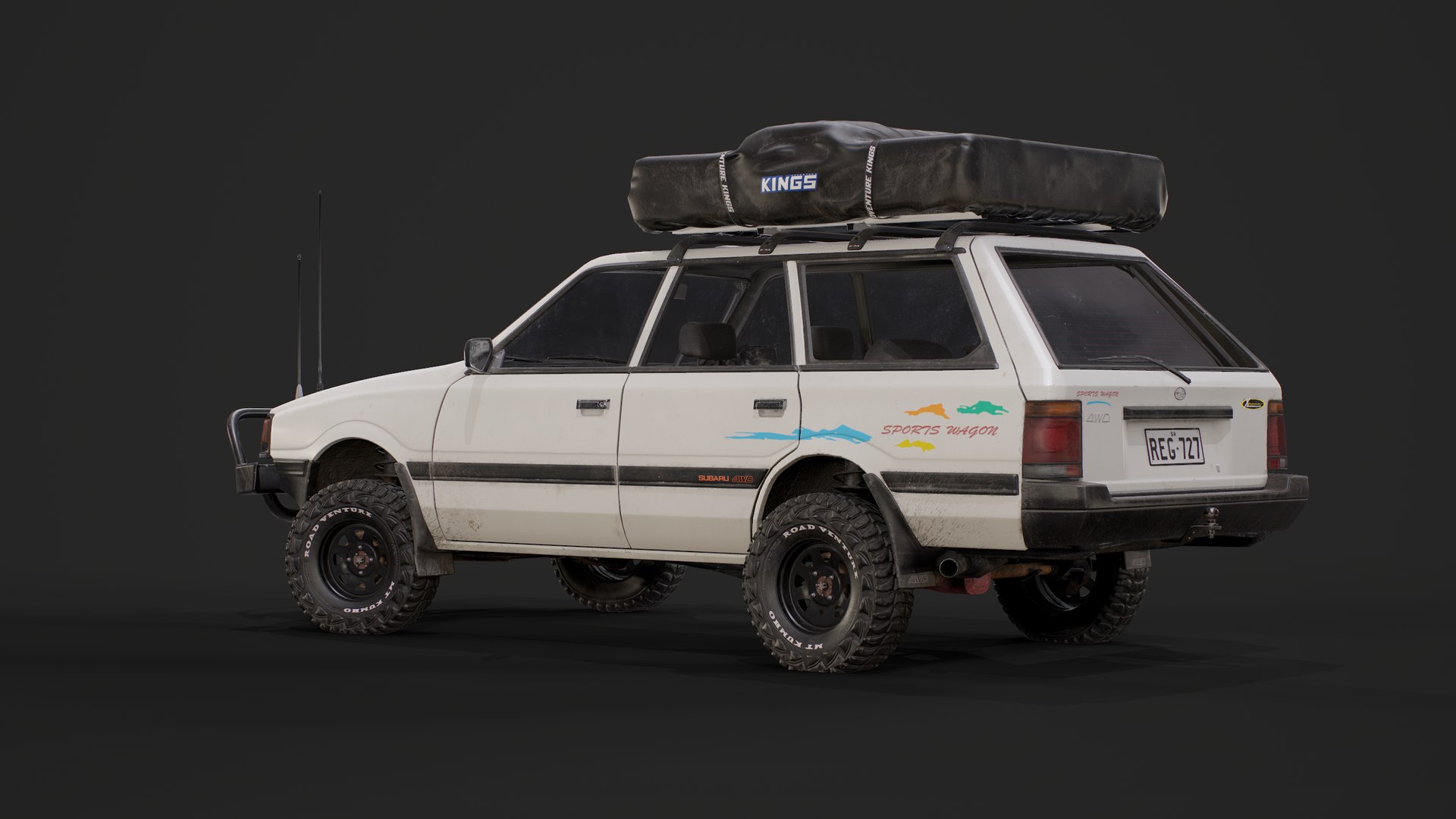 Subaru L Series 4WD 1990 Sports Wagon 3D Model - TurboSquid 1820692