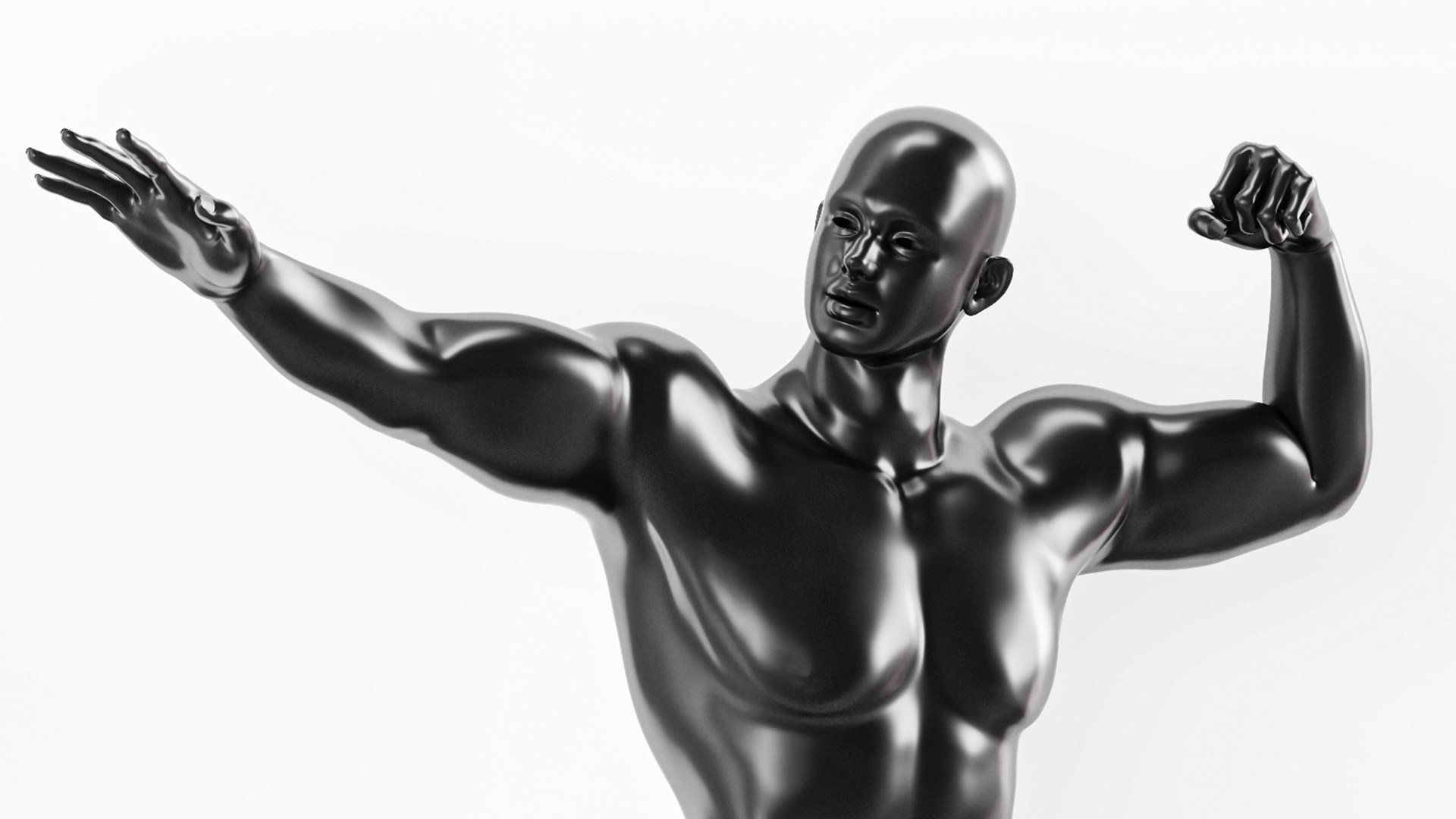 3D Model Man Muscle Pose Mannequin Vray Max - TurboSquid 2248243