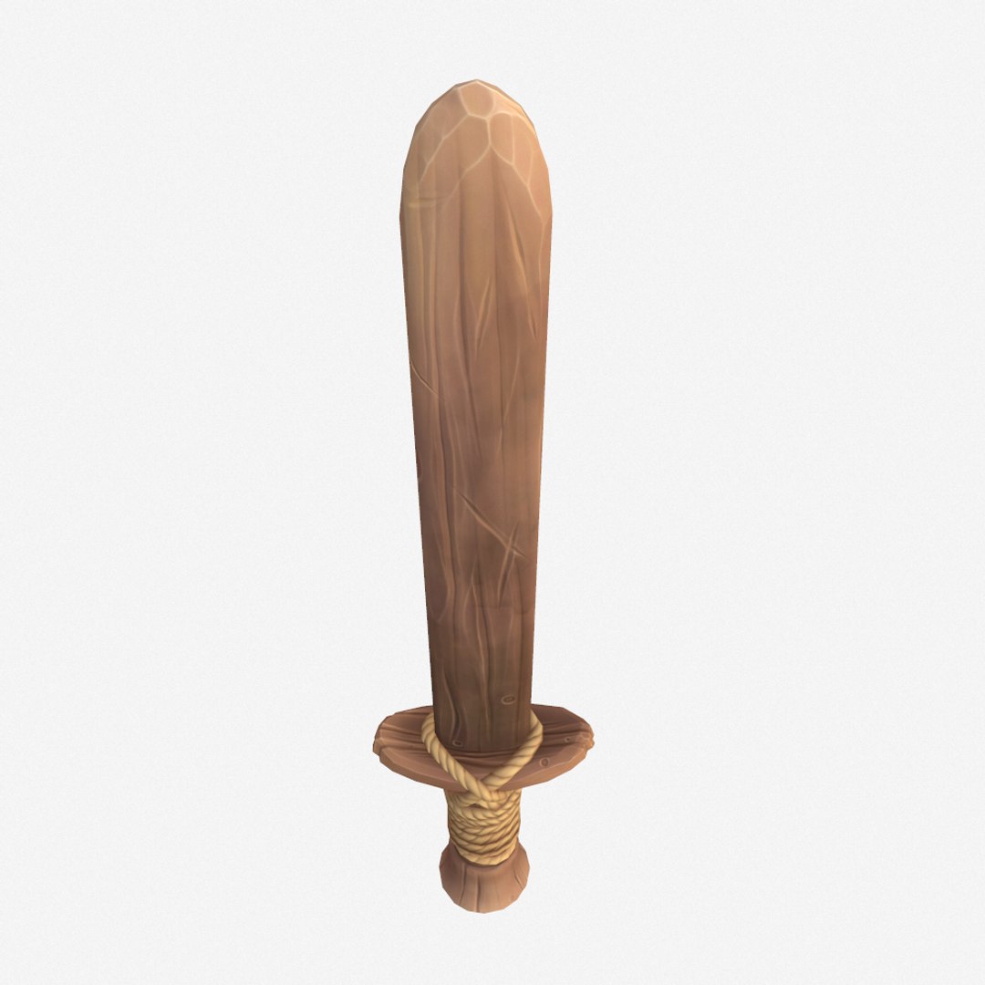 3D Cartoon Wooden Sword - TurboSquid 1150766