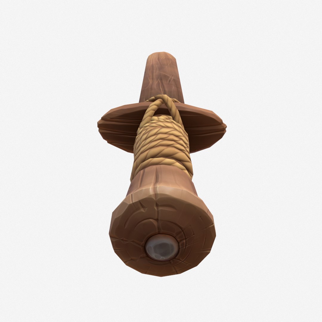 3D Cartoon Wooden Sword - TurboSquid 1150766