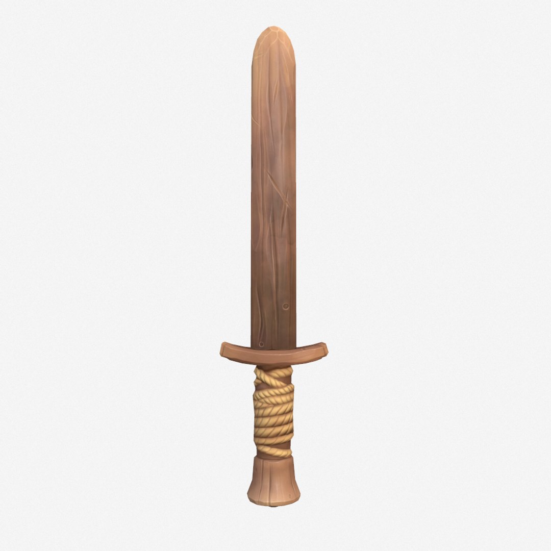 3D Cartoon Wooden Sword - TurboSquid 1150766