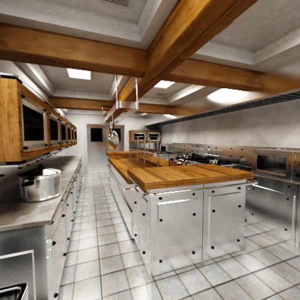 restaurant kitchen 3d max