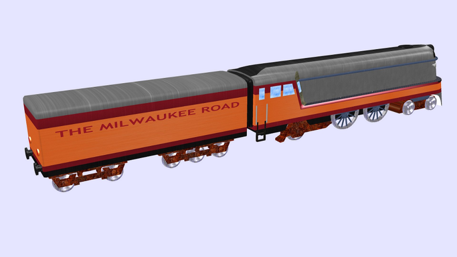 3D Hiawatha Milwaukee Class Steam Locomotive Model - TurboSquid 1713563