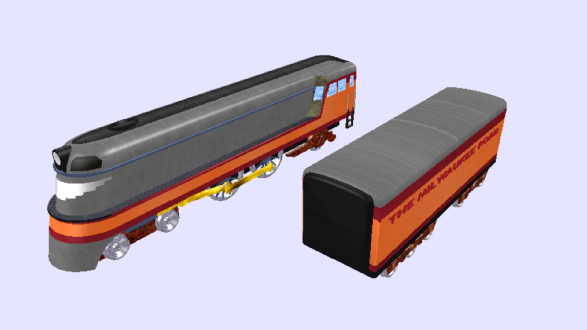 3D Hiawatha Milwaukee Class Steam Locomotive Model - TurboSquid 1713563