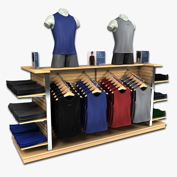 mens dress clothing displays 3d model