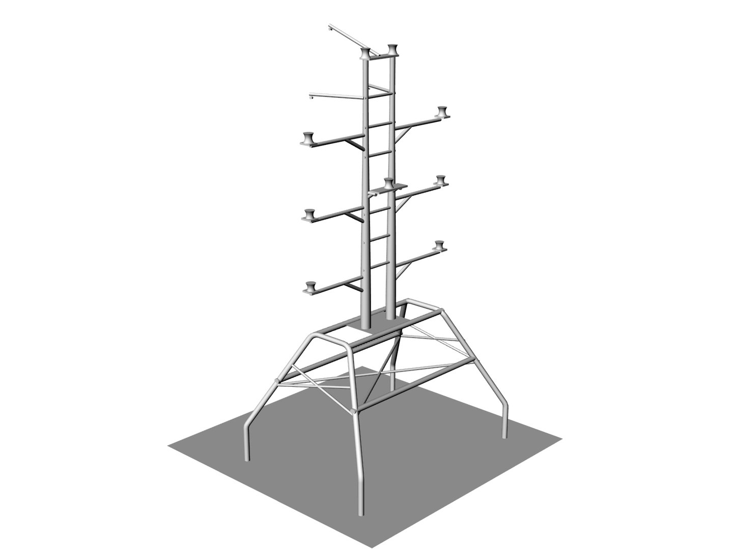ship aft mast 3d model